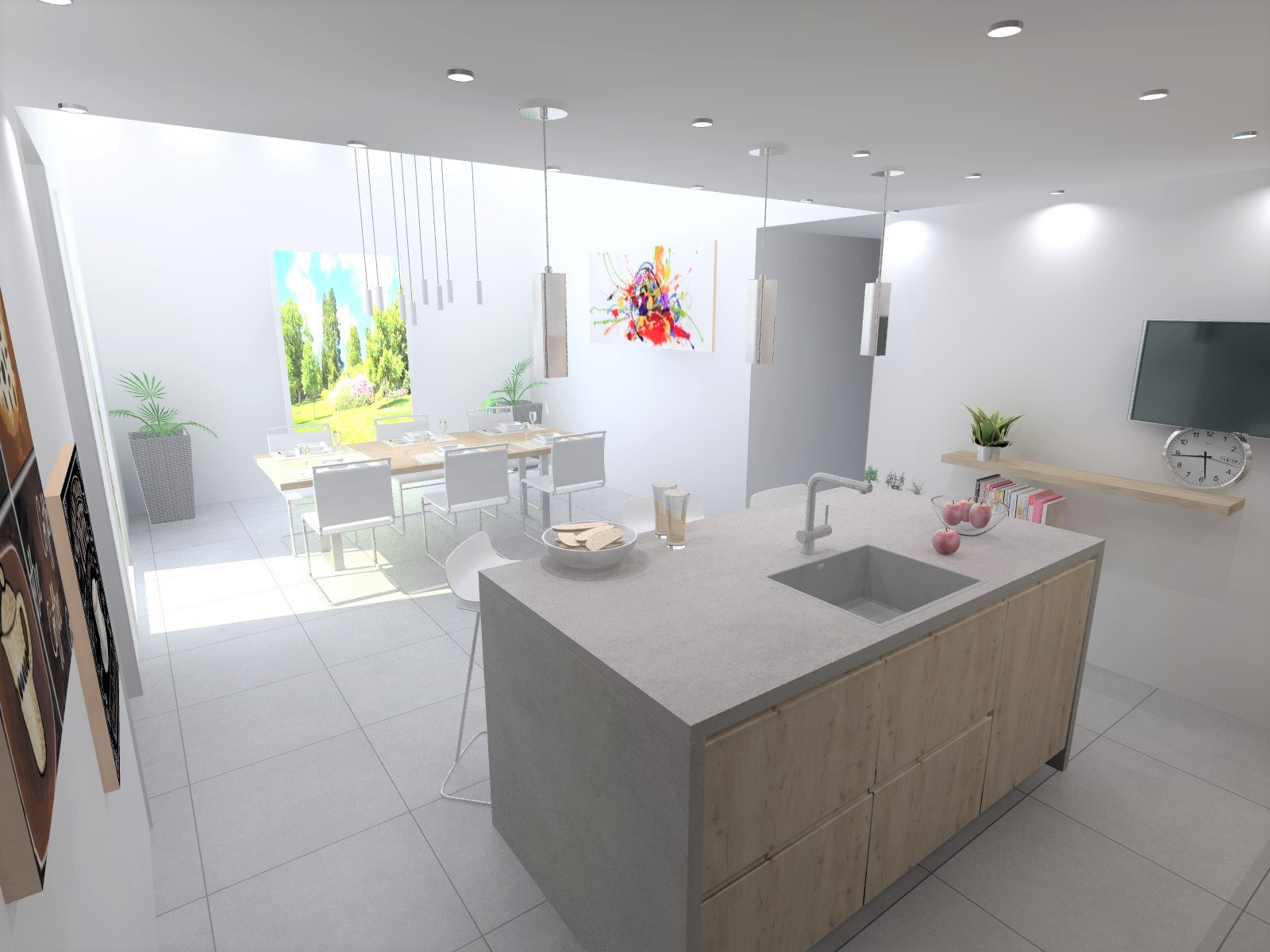 Cocina concepto abierto para unifamiliar - Ekehome