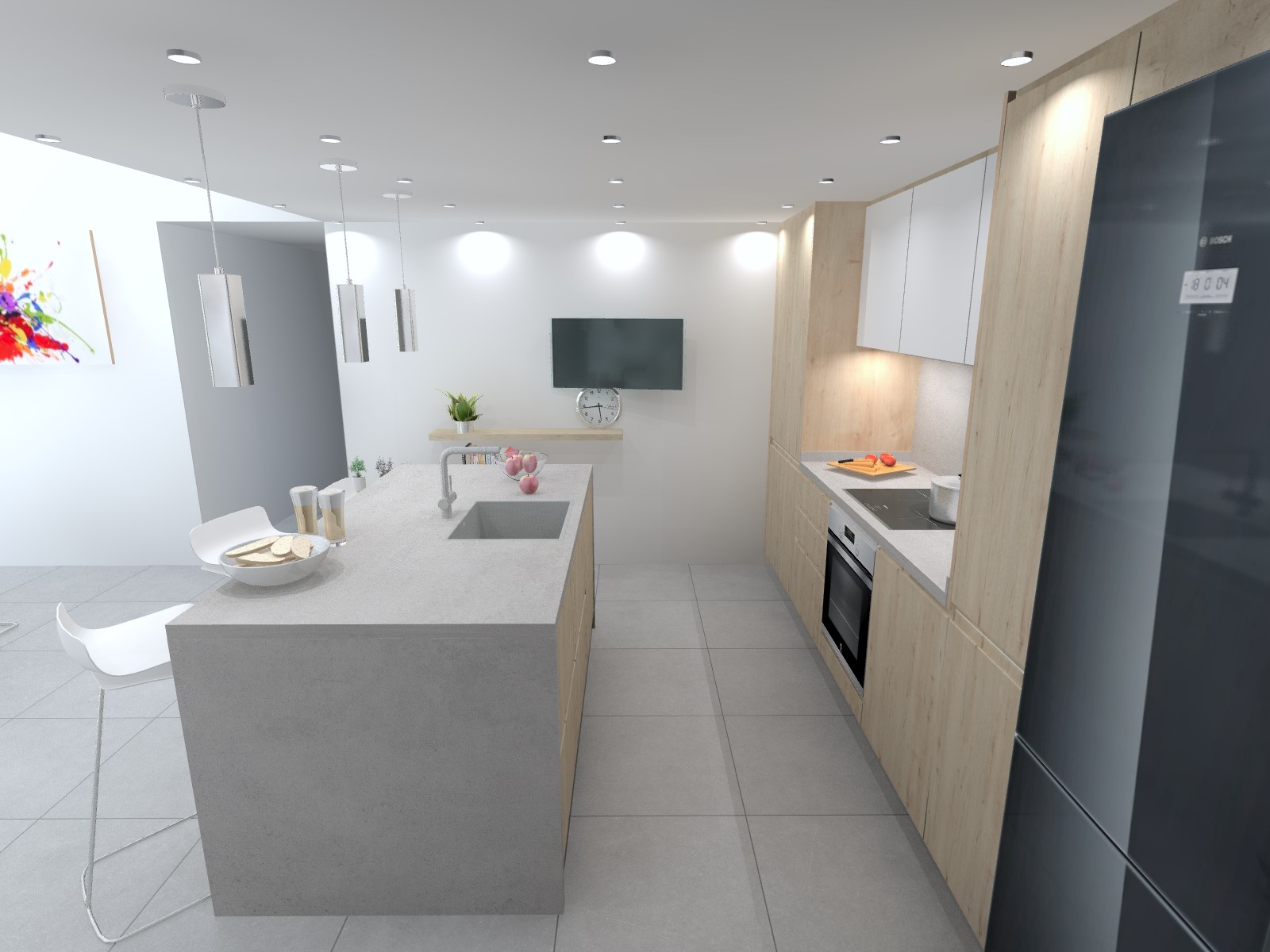 Cocina concepto abierto para unifamiliar - Ekehome