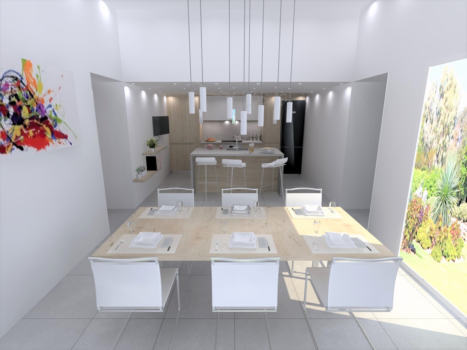 Cocina concepto abierto para unifamiliar - Ekehome