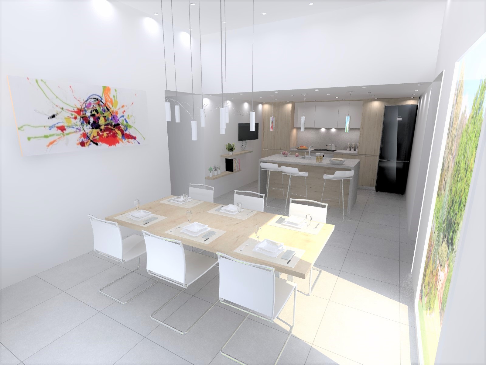 Cocina concepto abierto para unifamiliar - Ekehome